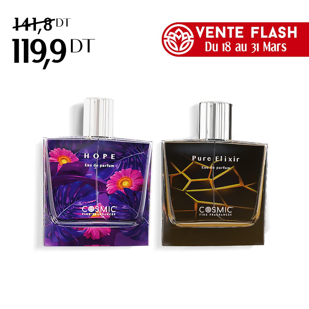 Lot: Parfum HOPE + Parfum Pure Elixir | Cosmic.tn